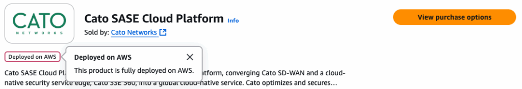 Cato Receives “Deployed on AWS” Badge on AWS Marketplace | Cato Networks